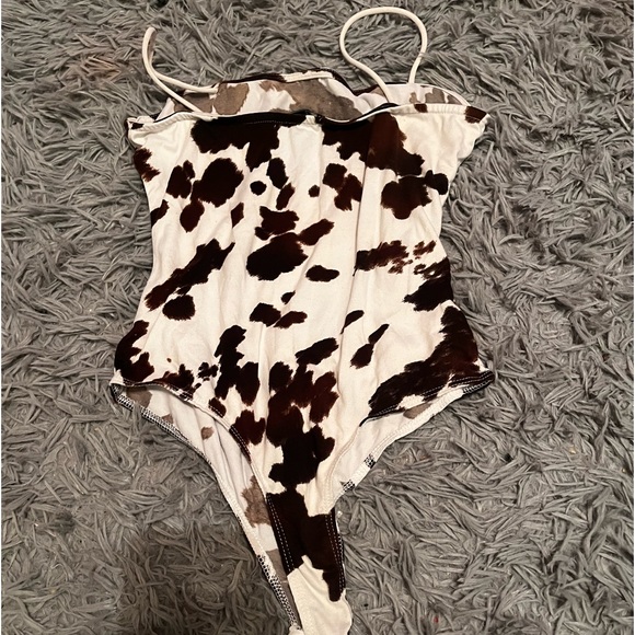 Forever 21 | Tops | Cow Print Body Suit | Poshmark